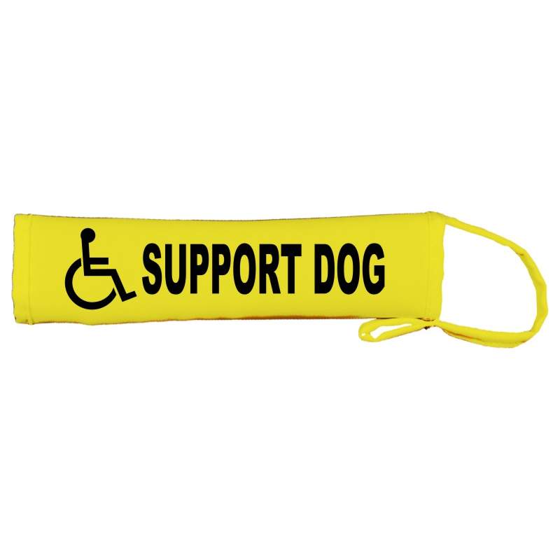 Support Dog - Fluorescent Neon Yellow Dog Lead Slip